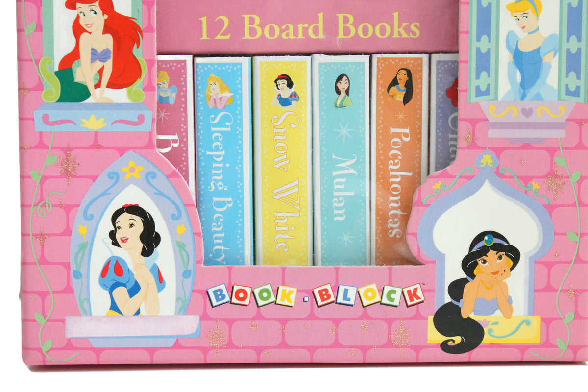 New Vintage Disney Princess Set of 12 Board Book Collection & Carrying ...