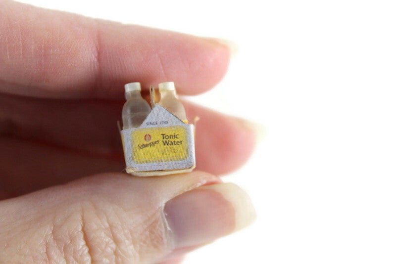Artisan-Made Vintage 1:12 Miniature Dollhouse 6 Pack of Schweppe's Ton ...