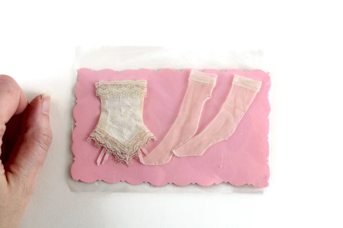 New Artisan-Made Vintage 1:12 Miniature Dollhouse Cream Lace Corset ...