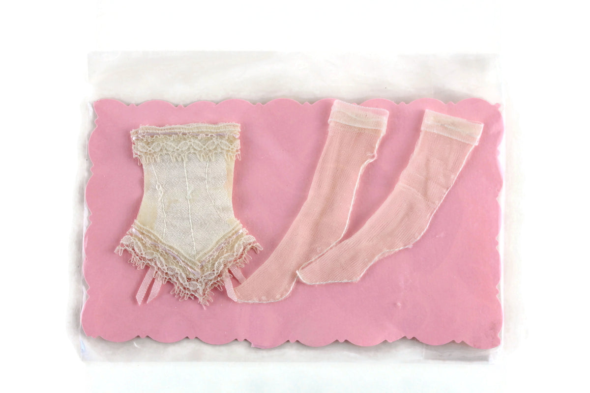 New Artisan-Made Vintage 1:12 Miniature Dollhouse Cream Lace Corset ...