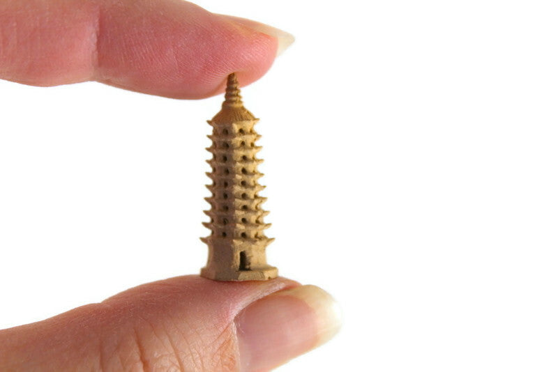 Vintage 1:12 Miniature Dollhouse Ceramic Asian Tower Figurine – The ...