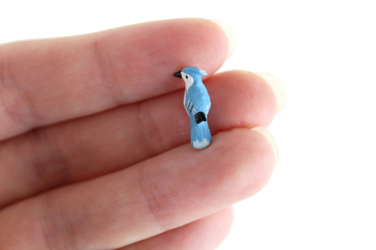 Vintage 1:12 Miniature Dollhouse Blue Jay Bird Figurine – The Mustard ...