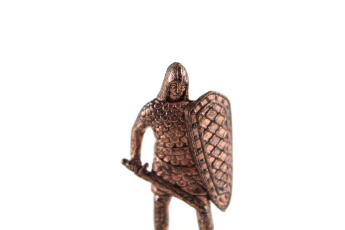 Vintage 1:12 Miniature Dollhouse Copper Metal Medieval Knight Statue ...