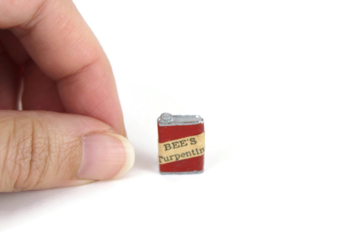Vintage 1:12 Miniature Dollhouse Can of Turpentine – The Mustard Dandelion