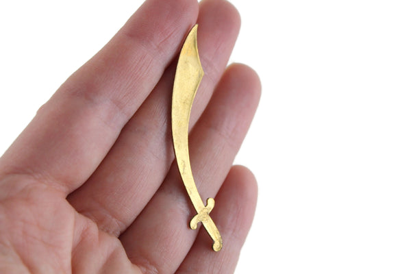 Vintage 1:12 Miniature Dollhouse Gold Metal Cutlass Sword Wall Hanging ...