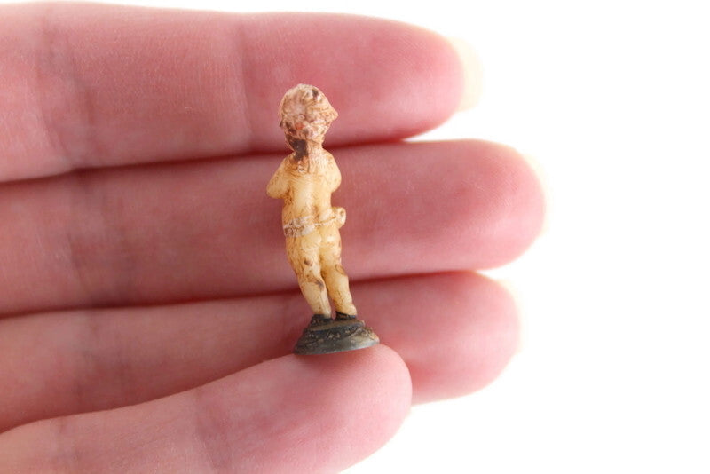 Vintage 1:12 Miniature Dollhouse Cherub Figurine with Musical Instrume ...