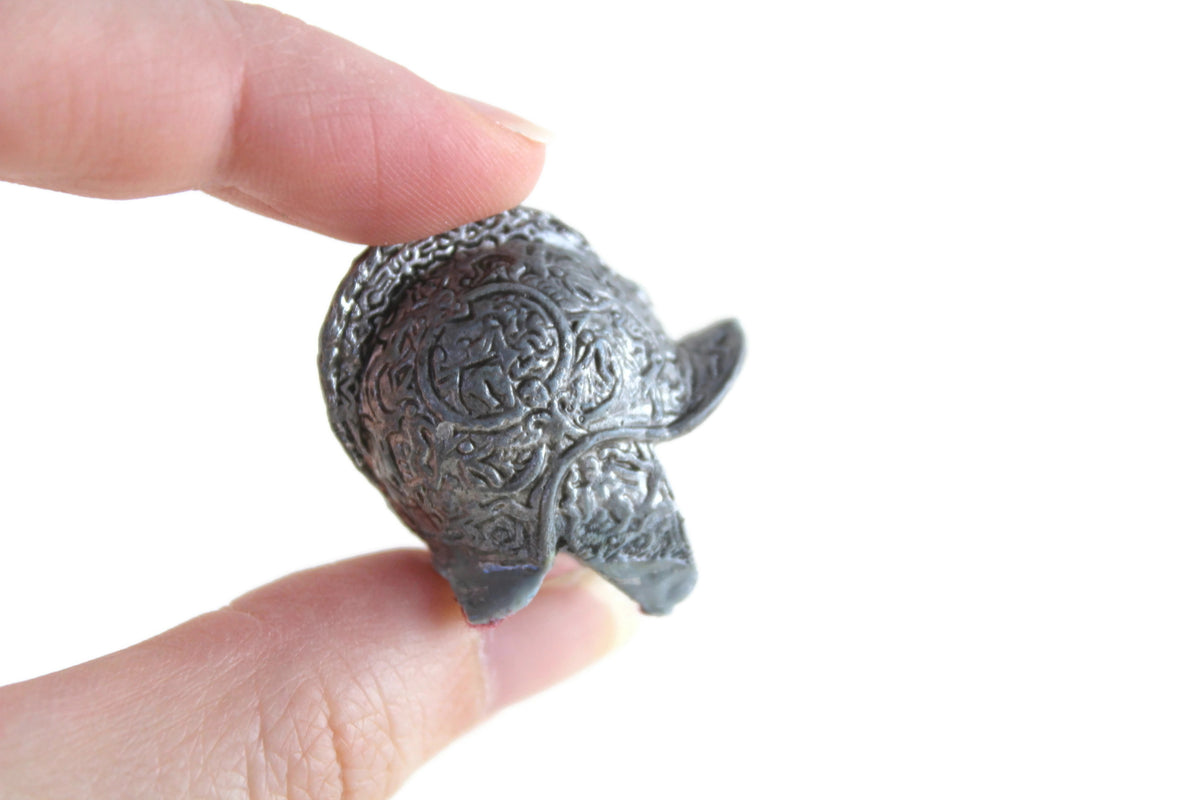 Vintage 1:12 Miniature Dollhouse Silver Medieval Knight's Helmet – The ...
