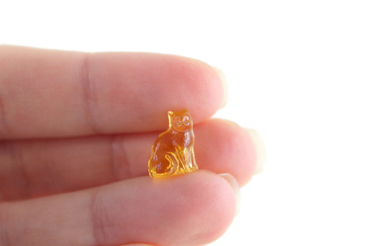 Vintage 1:12 Miniature Dollhouse Yellow Cat Figurine – The Mustard ...