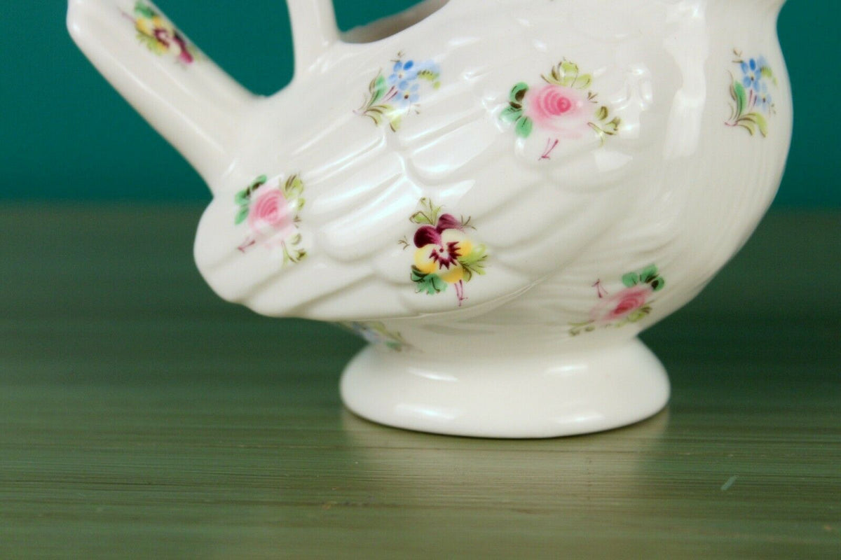New White Floral Print Bird Creamer by Grace's Teaware – The Mustard ...