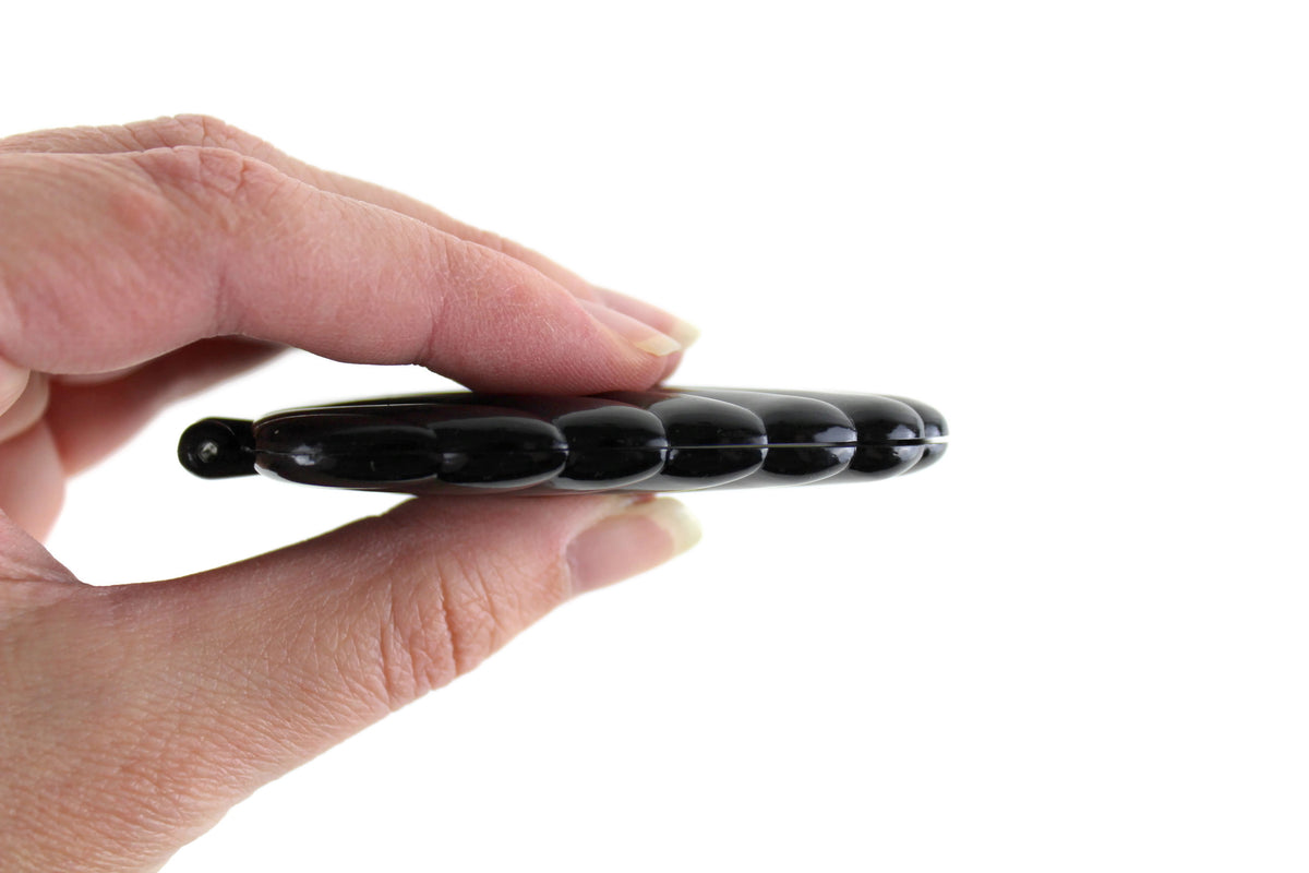 Vintage Black Plastic Compact Mirror – The Mustard Dandelion