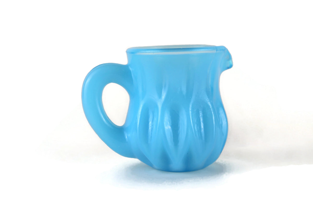 Vintage Degenhart Milk Blue Glass Mini Pitcher Toothpick Holder – The ...