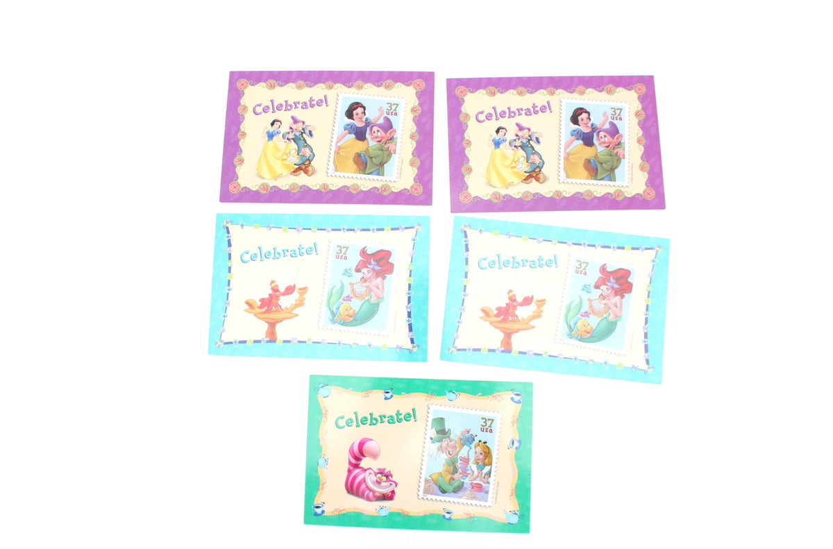Set of 5 Disney-Themed "Celebrate!" Collectible Postcards – The Mustard ...