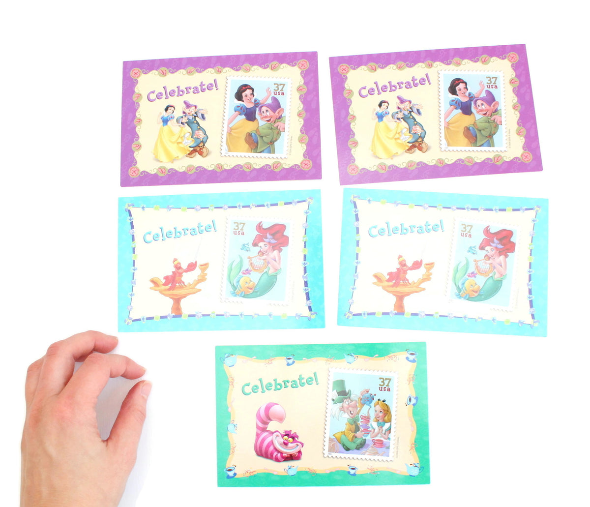 Set of 5 Disney-Themed "Celebrate!" Collectible Postcards – The Mustard ...