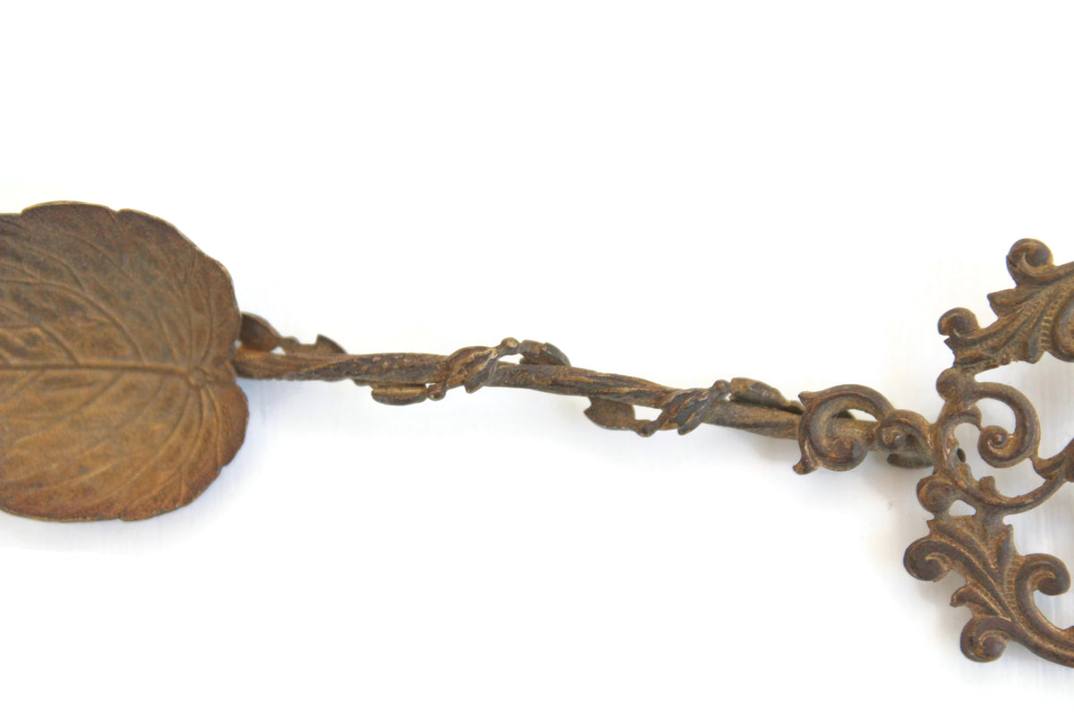 Vintage Bronze Gold Leaf-Shaped & Scroll Design Teaspoon – The Mustard ...