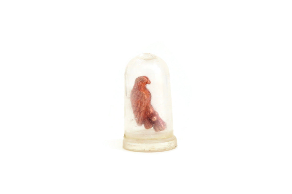 Vintage 1:12 Miniature Dollhouse Cloche with Copper Bird Figurine – The ...