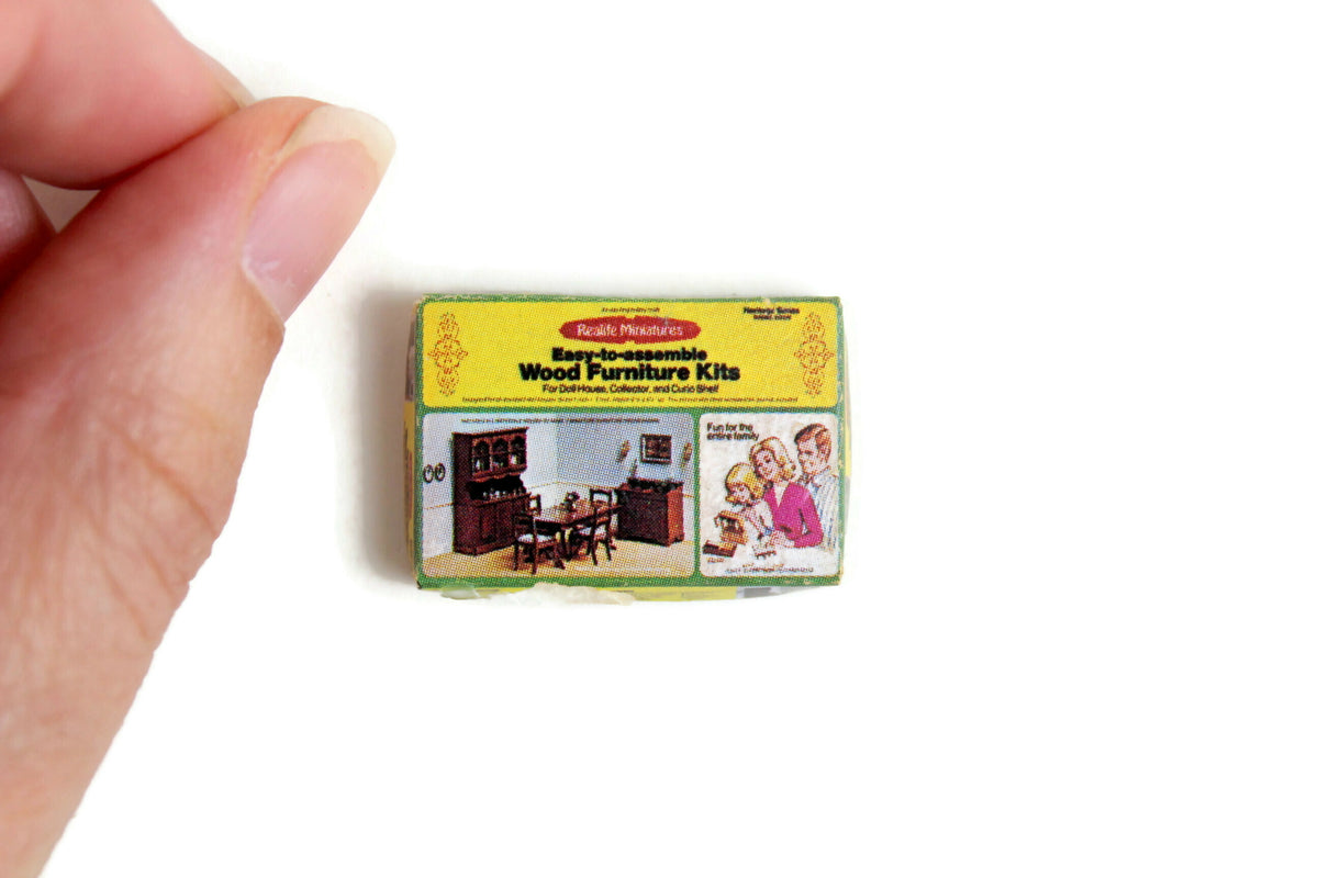 Vintage 1:12 Miniature Dollhouse Toy Dollhouse Dining Room Kit by Real ...