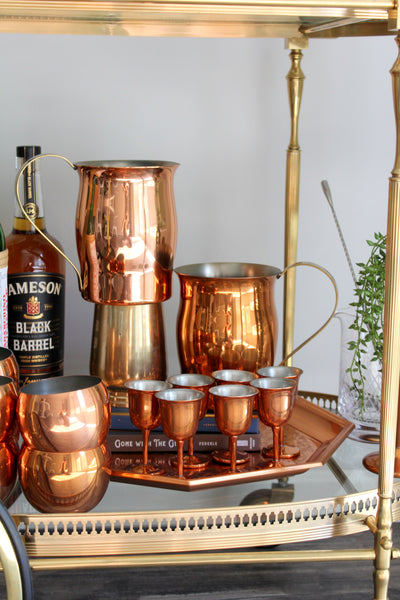 Vintage Coppercraft Guild Set of 9 Copper Cordial Glasses – The Mustard ...