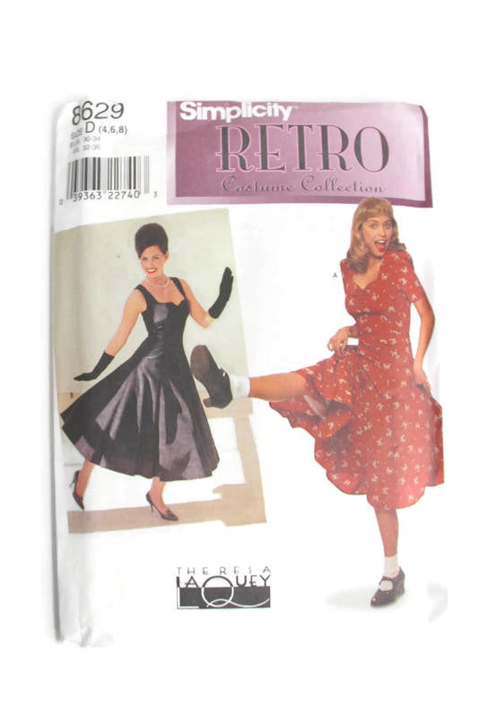 New Vintage Simplicity Retro Swing Dancing Dress Costume Sewing Patter ...